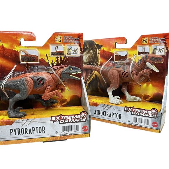 Mattel | Toys | 2x Jurassic World Dominion Pyroraptor Atrociraptor Dino ...
